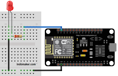 Belajar LED Menggunakan NodeMCU - Indomaker