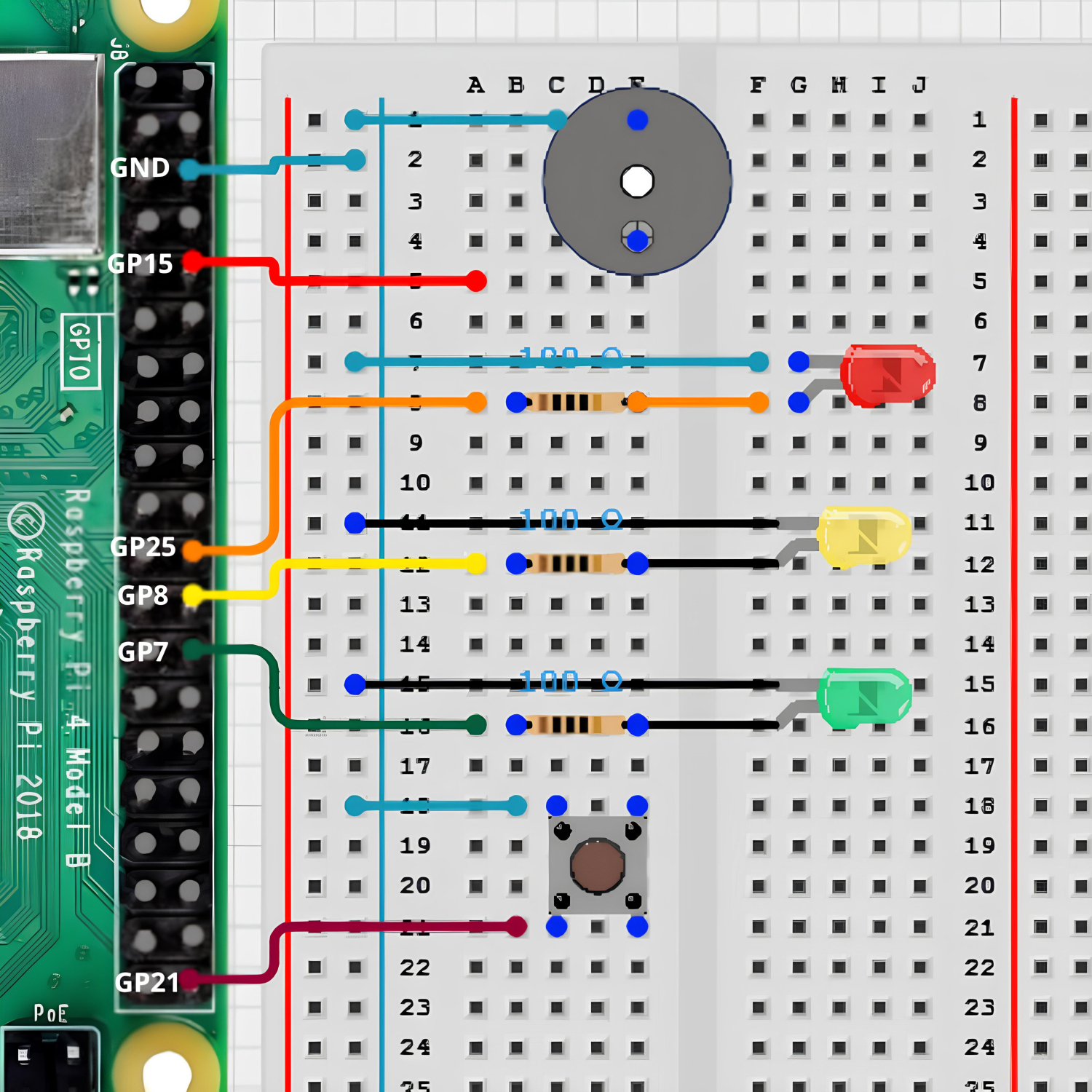 Tutorial Membuat Lampu Lalu Lintas Mini dengan Raspberry Pi, Tombol ...